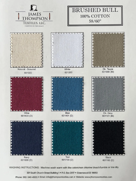 Bull Denim & Brushed Bull Denim Collection | James Thompson Textiles